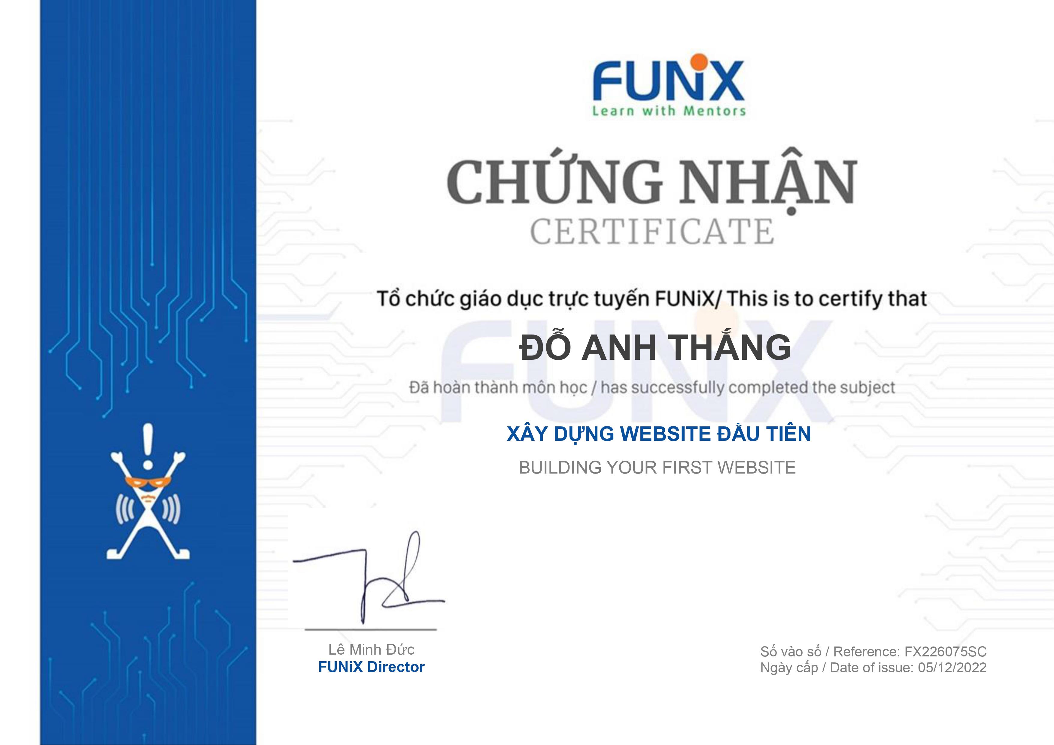 Do Anh Thang | Personal CV